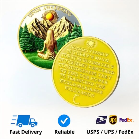 Art | Sobriety Challenge Coin Inspirational Quotes Celebrate Your ...